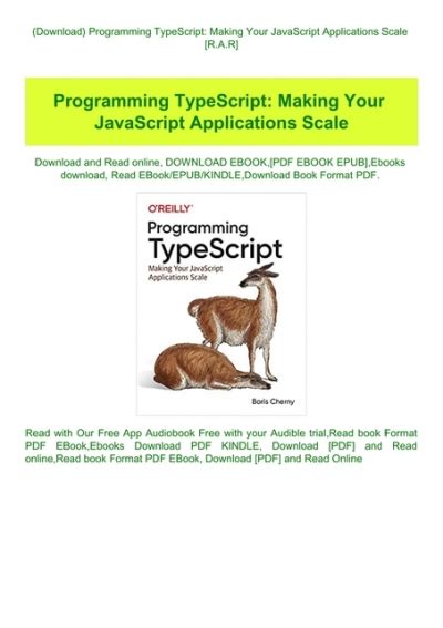 download programming typescript making your javascript applications scale [r a r]