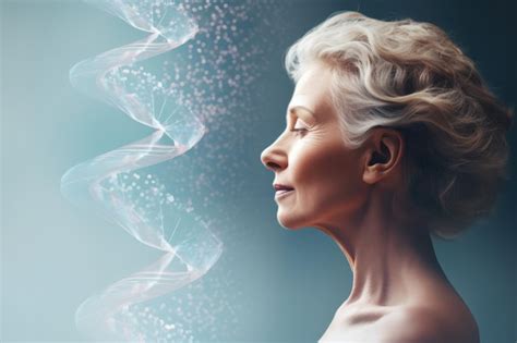 Premium Ai Image Dna Structure Chains Healthy Modification Youth And Immortality Generative Ai