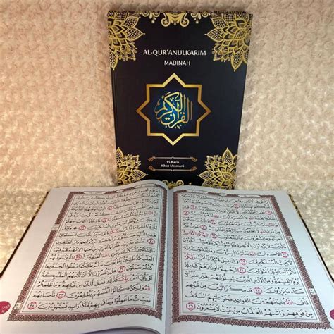 Jual AL QURAN LANSIA JUMBO MUSHAF 15 BARIS KHOT USTMANI A3 MADINAH AL