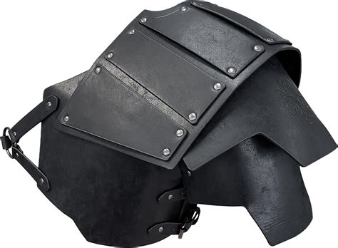 Hiifeuer Viking Faux Leather Single Pauldron Shoulder Armor