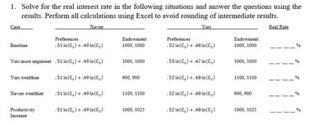 Solved Solve For The Real Interest Rate In The Following Chegg