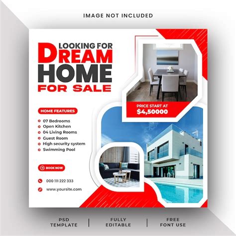 Premium PSD Dream Home For Sale Social Media Instagram Post Banner