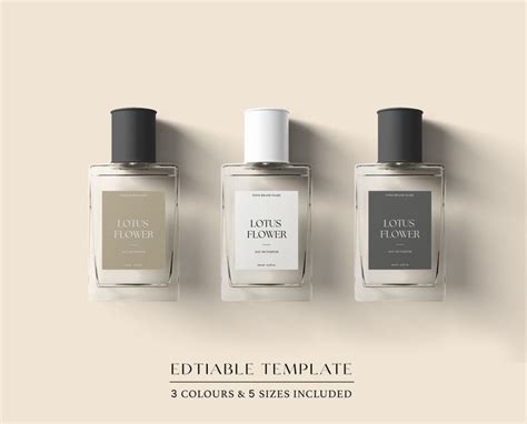 Buy Perfume Bottle Label Template Editable Perfume Label Template