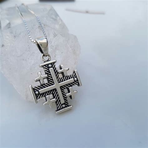 Jerusalem Cross Pendant Etsy