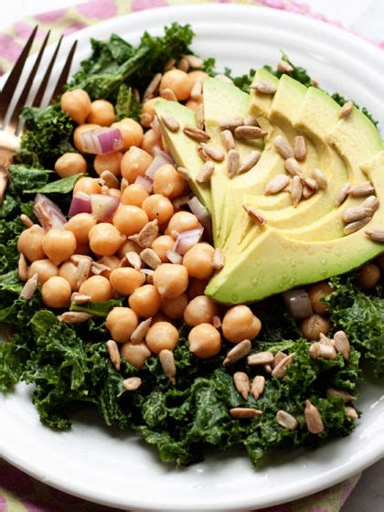 Massaged Kale Salad With Avocado And Chickpeas