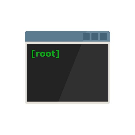 Premium Vector Root Window Icon Flat Illustration Of Root Window