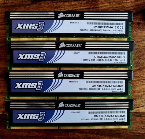 Corsair XMS3 DDR3 1333MHz 16GB (4x2GB + 4×2) | Köp på Tradera (648307415)