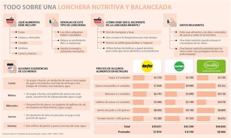 ¿qué Alimentos Debe Tener Una Lonchera Para Que Sea Saludable Y Nutritiva