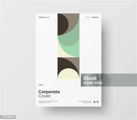 驚人的業務演示載體a4垂直方向首頁類比現代企業報告涵蓋抽象幾何插圖設計佈局公司標識手冊範本向量圖形及更多a4紙圖片 A4紙 傳單 具有