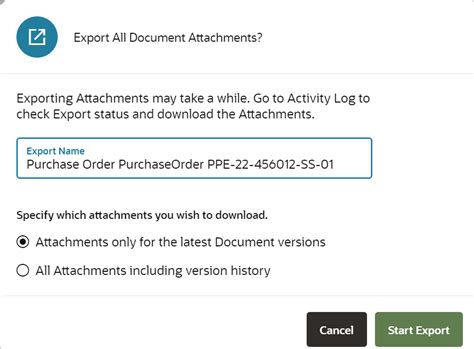 Export All Attachments For A Selected Document Trace