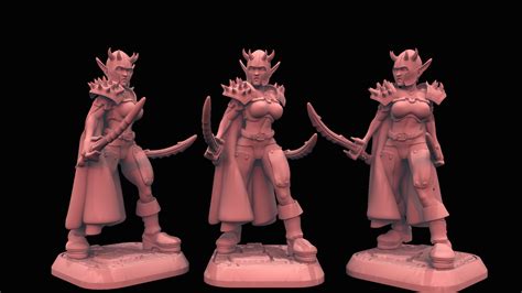 Stl File Dark Elf Female Captain 01 01 1・3d Printable Design To Download・cults