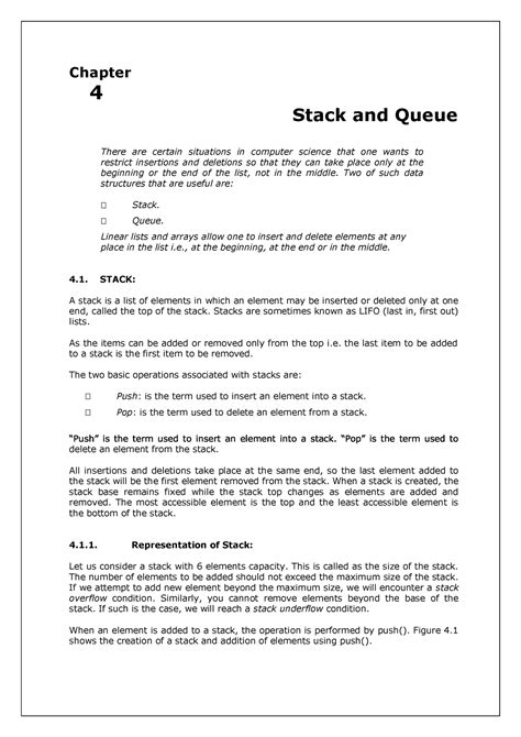 Stack Queue Chapter 4 Stack And Queue There Are Certain Situations In
