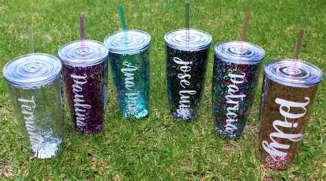 Vaso Glitter Personalizado Con Popote Colores Negro en venta en León
