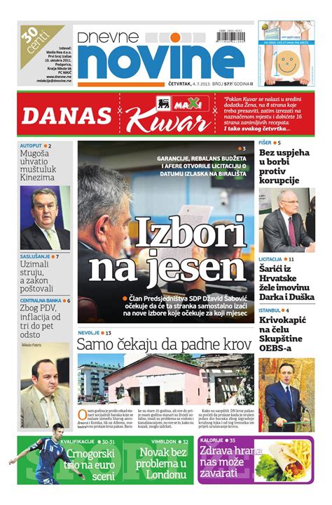 Izdanje 4 Jul 2013 By Dnevne Novine Issuu