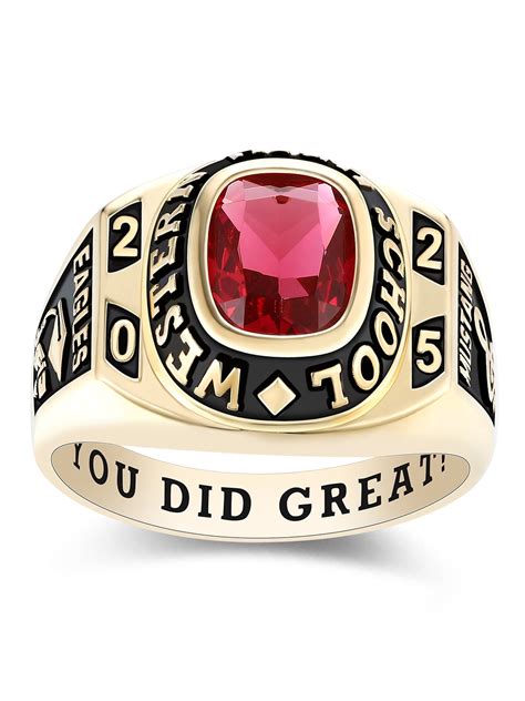 Mementos Sterling Silver Or 10kt Gold Customized Class Rings For Men