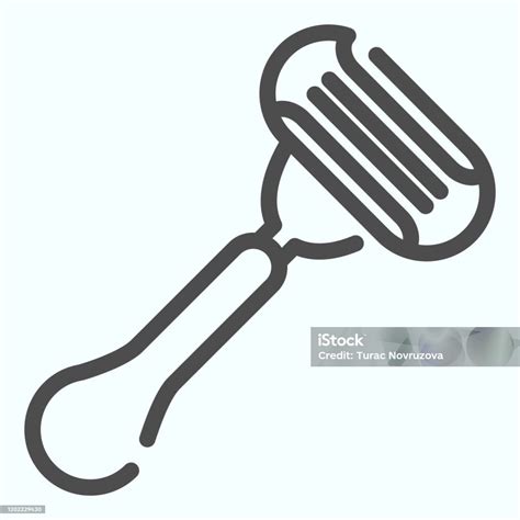 면도기 선 아이콘입니다 면도기 벡터 그림 흰색에 격리 면도날 윤곽 선 스타일 디자인 웹 및 응용 프로그램을 위해 설계 Eps 10 0명에 대한 스톡 벡터 아트 및 기타