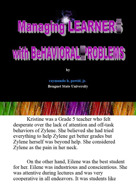 managing learnersbehavior pdf psychology social psychology