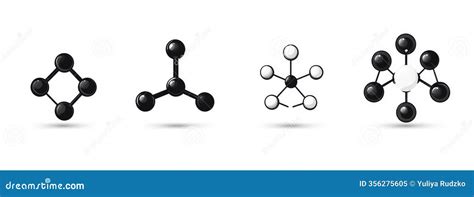 Cyclobutane Molecular Formula Icon Black And White Vector Outline Sign