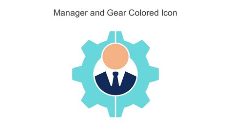 Manager And Gear Colored Icon In Powerpoint Pptx Png And Editable Eps Format Presentation