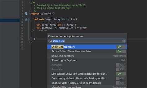 Как можно включить нумерацию строк в Intellij Idea Stack Overflow на