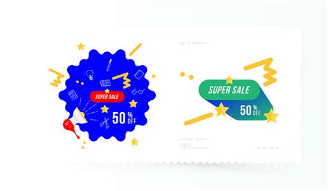 슈퍼 판매 50 할인 떨어져입니다 배너 디자인 광고 및 그림자와 빛 배경에 포스터에 대 한 템플릿 평면 벡터 일러스트 Eps 10 가격에 대한 스톡 벡터 아트 및 기타