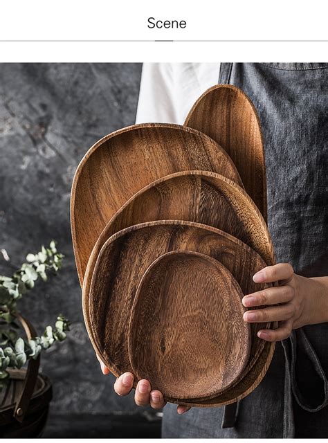 Деревянная тарелкаБлюдца и тарелки АлиЭкспресс Wood Serving Tray