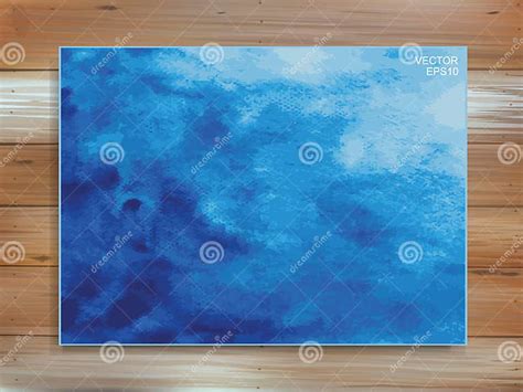 木材上抽象的蓝水色画笔背景 笔画图案与纹理思想 矢量图 向量例证 插画 包括有 抽象 图象 197432617