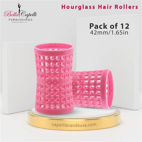 Hourglass All Hair Types Unisex Rollers Pink 42mm165in Pack Of 12