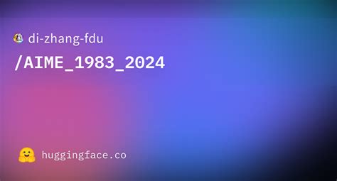 Di Zhang Fdu Aime Datasets At Hugging Face