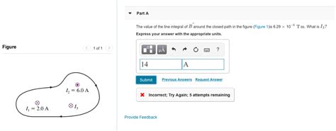 Solved Part A The Value Of The Line Integral Of B Around The Chegg Com