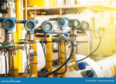 Pressure Transmitter And Temperature Transmitter Stock Image Image