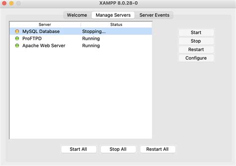 Php 7 Mac Xampp 에서 Mysql Db만 실행이 안될 때 해결