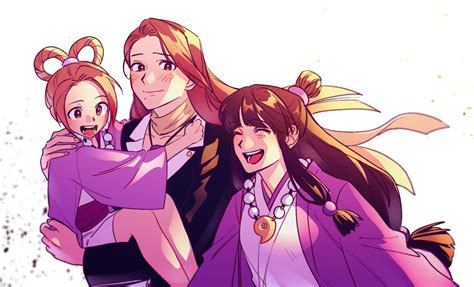 Maya Fey Mia Fey And Pearl Fey Ace Attorney Drawn By Dodo Danbooru