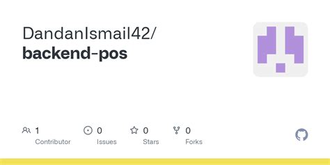 Github Dandanismail42backend Pos