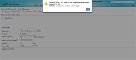 Cisco Prime Infrastructure 2 2 Backup Schedule Interval Cisco Community