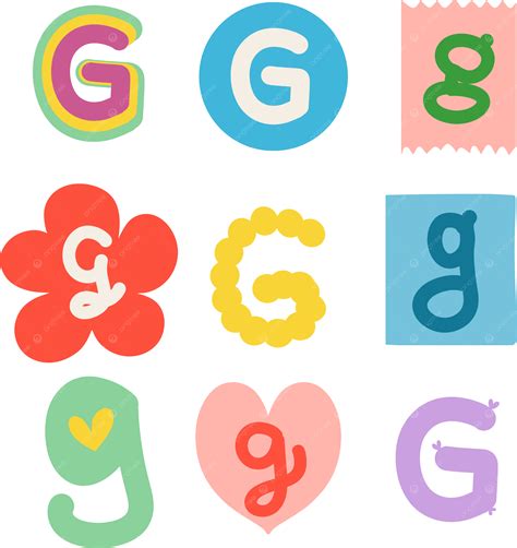알파벳 G 절단 화려한 G 알파벳 다채로운 귀여운 커팅 스티커 G 편지 Png 일러스트 및 Psd 이미지 무료 다운로드 Pngtree