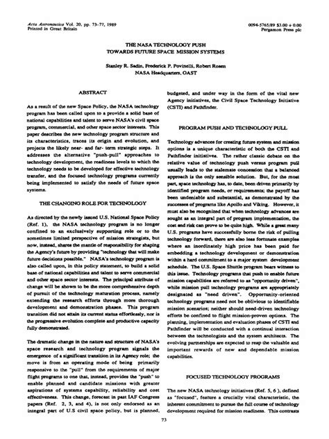 The Nasa Technology Push Towards Future Space Mission Systems Pdf Nasa Simulation