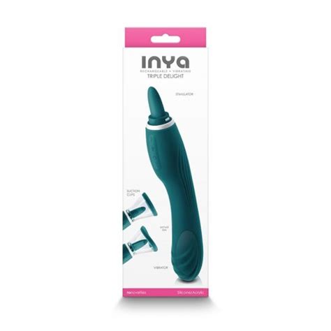 Inya Vibrating Triple Delight Double Ended Vibrator Suction And