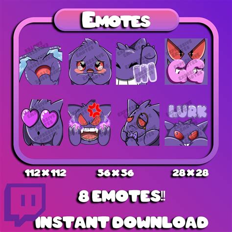 Gengar Emotes Etsy