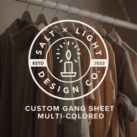 Custom Gang Sheet Multi Colored Salt Light Dtf And Custom Tees