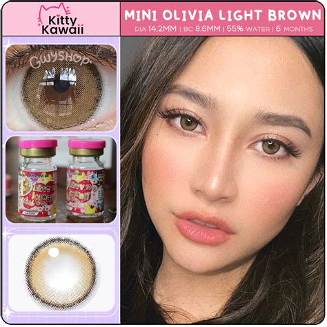 Gwyshop Kitty Kawaii Mini Olivia Light Brown Contact Lens Lazada Ph
