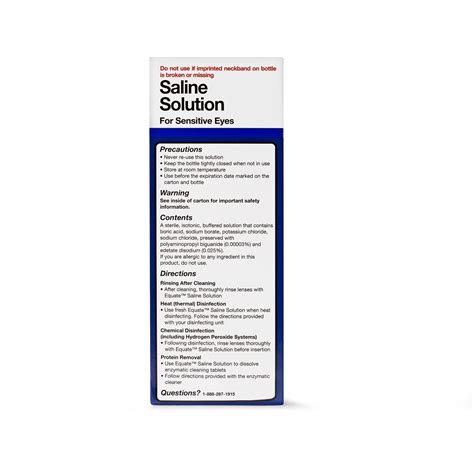 Equate Saline Solution For Sensitive Eyes 12 Fl Oz Bottles