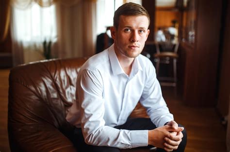 Premium Photo Luxury Groom In Suit Businessman Morning Groom Fees The