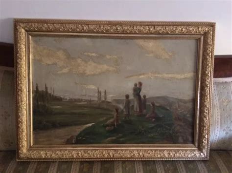 Tableau Ancien Xixe Huile Sur Toile Sign G Dumont