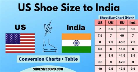 Us Shoe Size To India Conversion Sizing Guide Charts