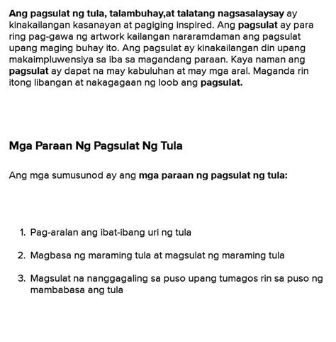 Sumulat Ng Tigisang Tula Kuwentong Boyan Isalaysay At Talambuhay