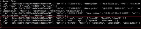 MongoDB数据库集合文档的新增 喻聪 博客园