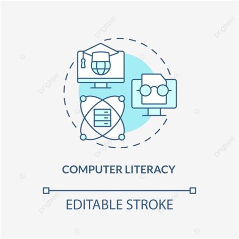 Literacy Vector Hd Images Computer Literacy Turquoise Concept Icon