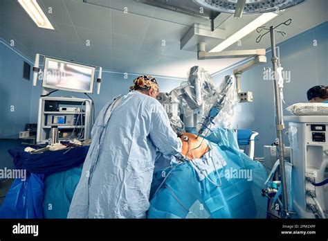 Surgical System With Minimally Invasive Robot In A Hospital Robotic