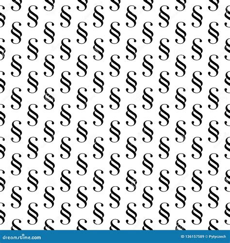Section Signs Random Seamless Pattern Vector Paragraph Marks
